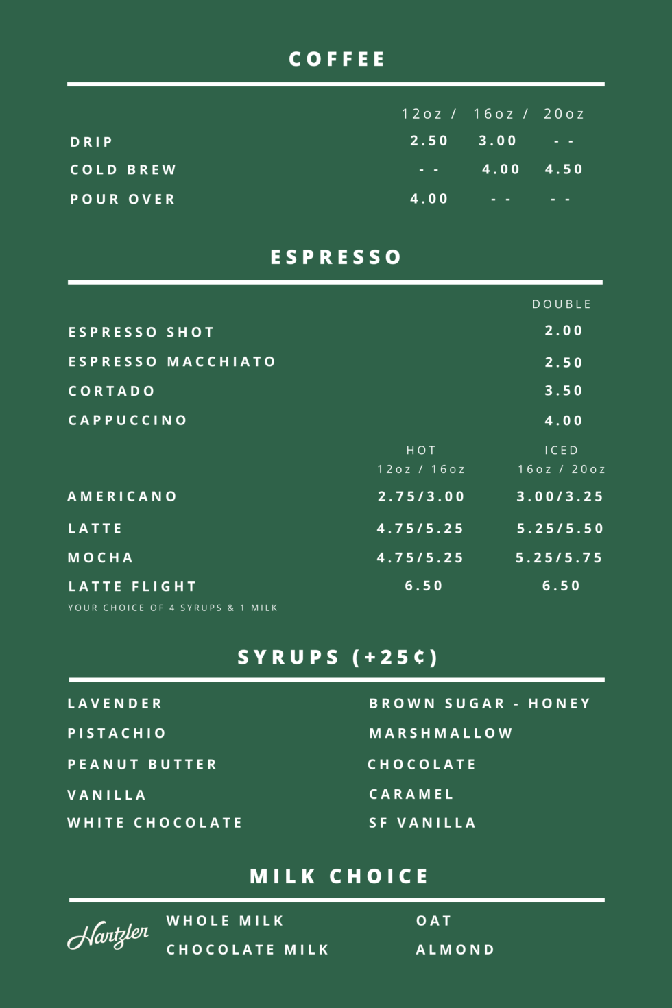 647 Coffee Menus | The Well CDC